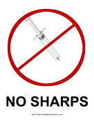 No Sharps Sign – CodeToolz Managed Care Contract Services
