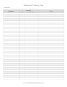 Respirator Cleaning Log – CodeToolz Managed Care Contract Services